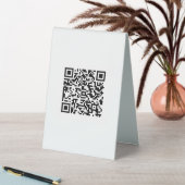 Custom QR Code business Table Tent Sign | Zazzle