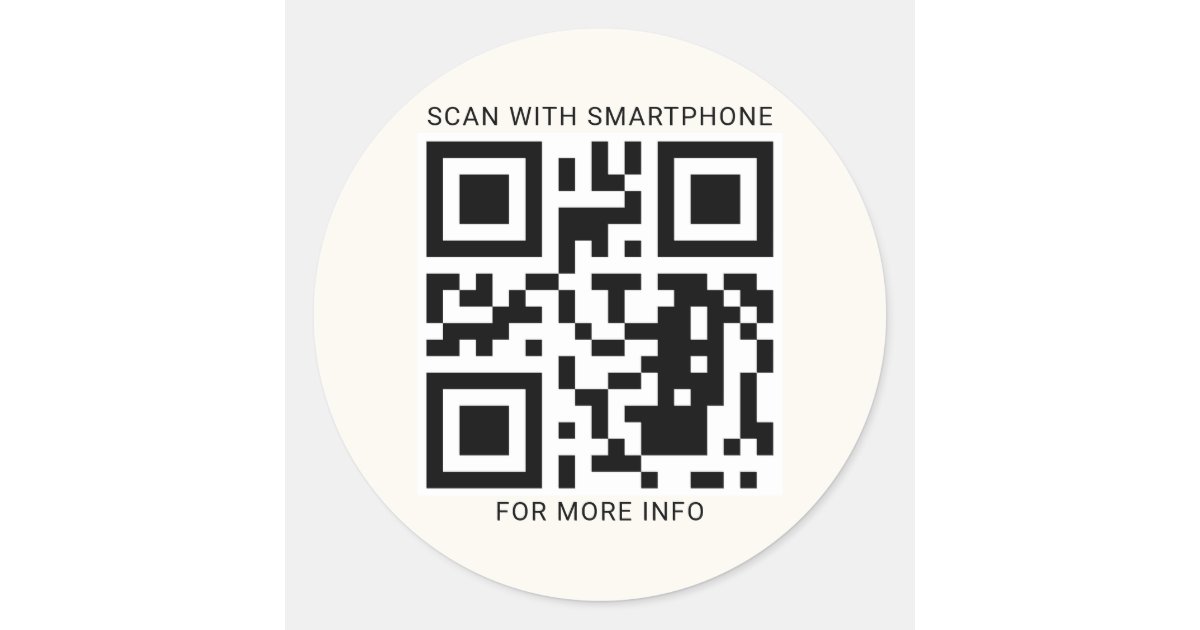 Custom QR Code Create Your Own Business Classic Round Sticker | Zazzle