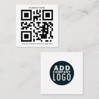 Custom QR Code Create Your Own Square Business Card | Zazzle