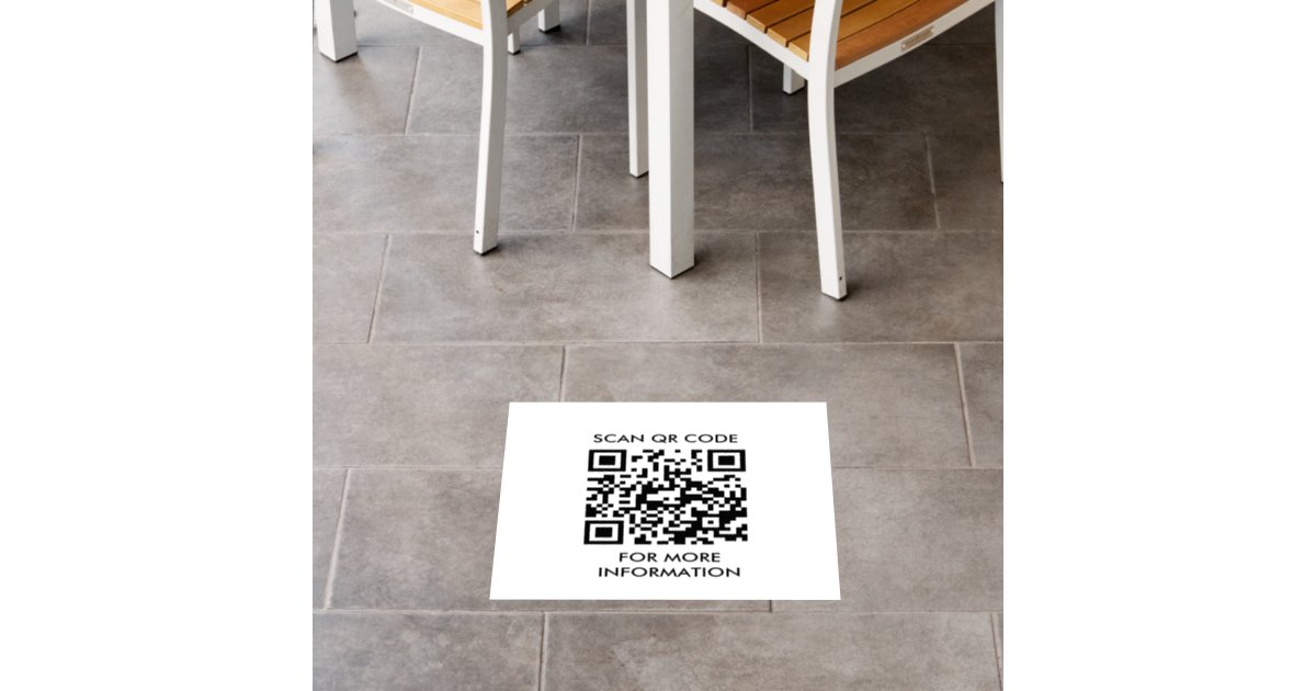 Custom QR Code Floor Decals | Zazzle