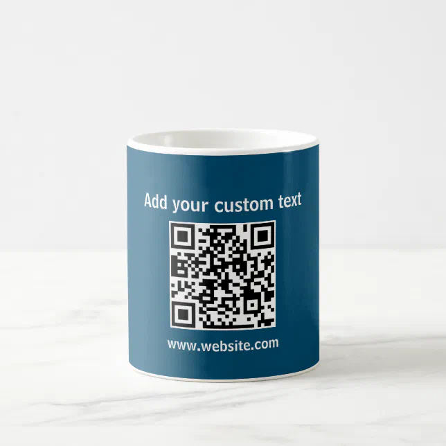 Custom Qr code green minimalist coffee Coffee Mug | Zazzle