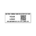 Custom QR Code Info Logo Name Website Rubber Stamp | Zazzle