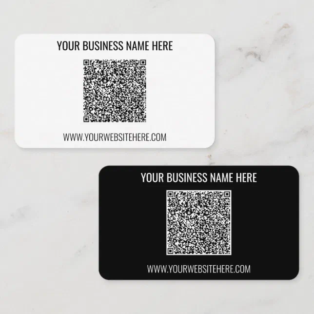 Custom QR Code Info Text and Colors Business Card | Zazzle