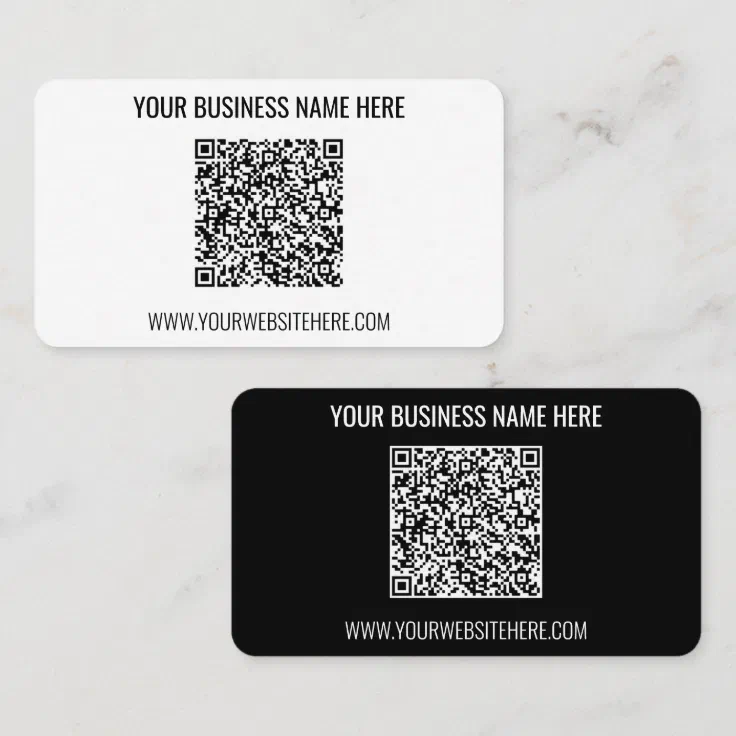 Custom QR Code Info Text and Colors Business Card | Zazzle