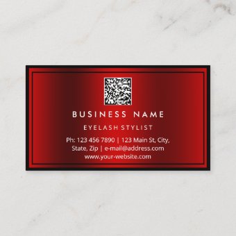 Custom QR CODE Logo Restaurant Cooking Chef Red Business Card | Zazzle