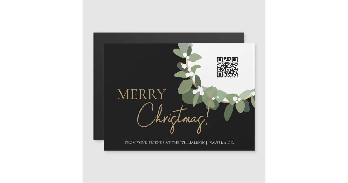 Custom QR Code Merry Christmas Corporate Message | Zazzle