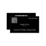 Custom QR Code Modern Black Business Card | Zazzle