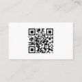 Custom QR Code Modern Black White Business Card | Zazzle