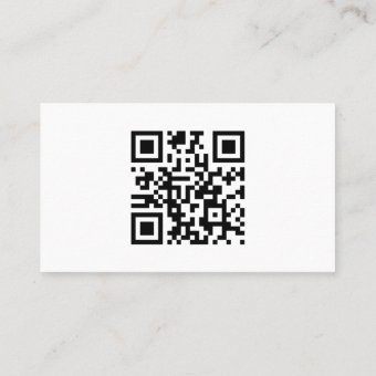 Custom QR Code Modern Black White Business Card | Zazzle