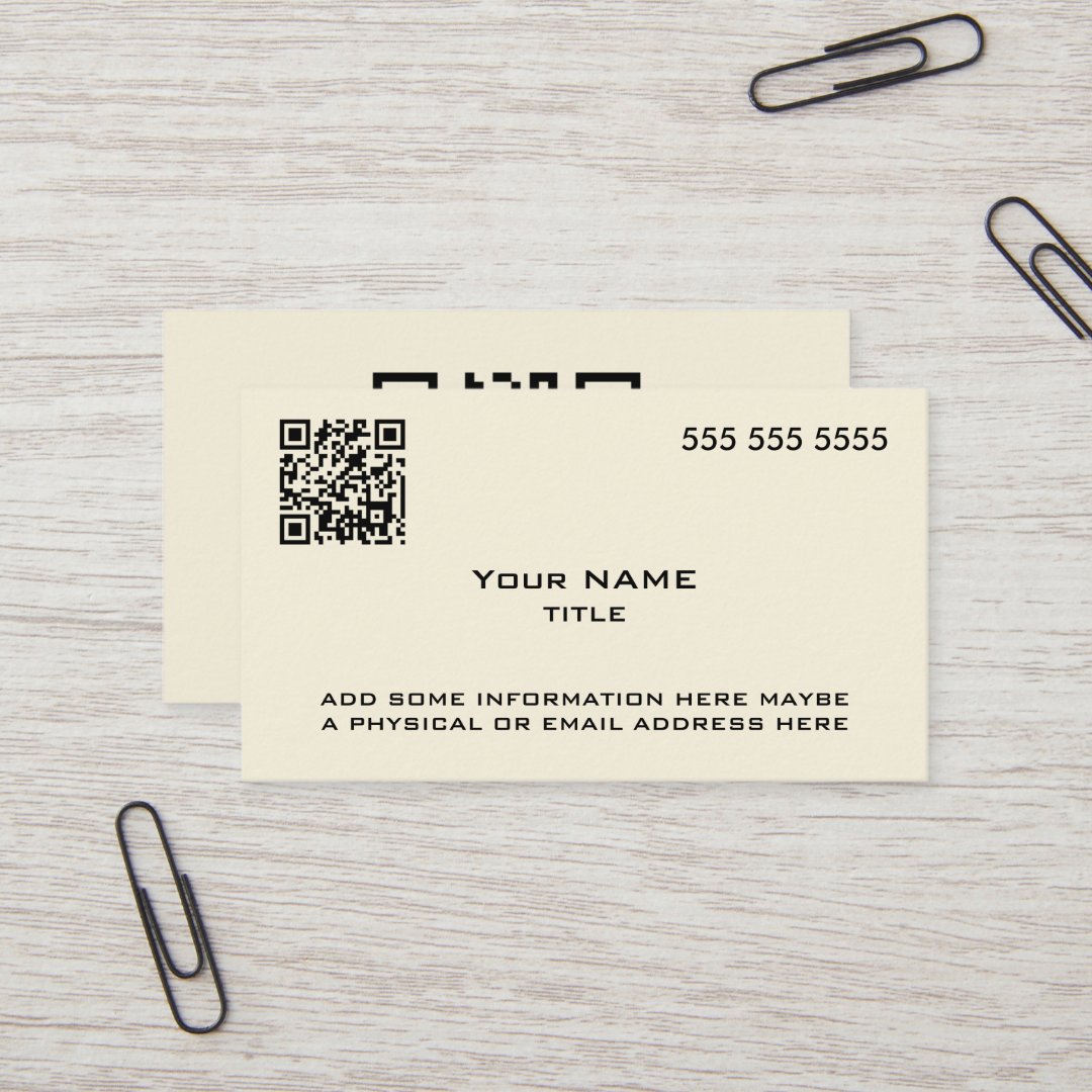 Custom QR Code Modern Bone Business Card | Zazzle