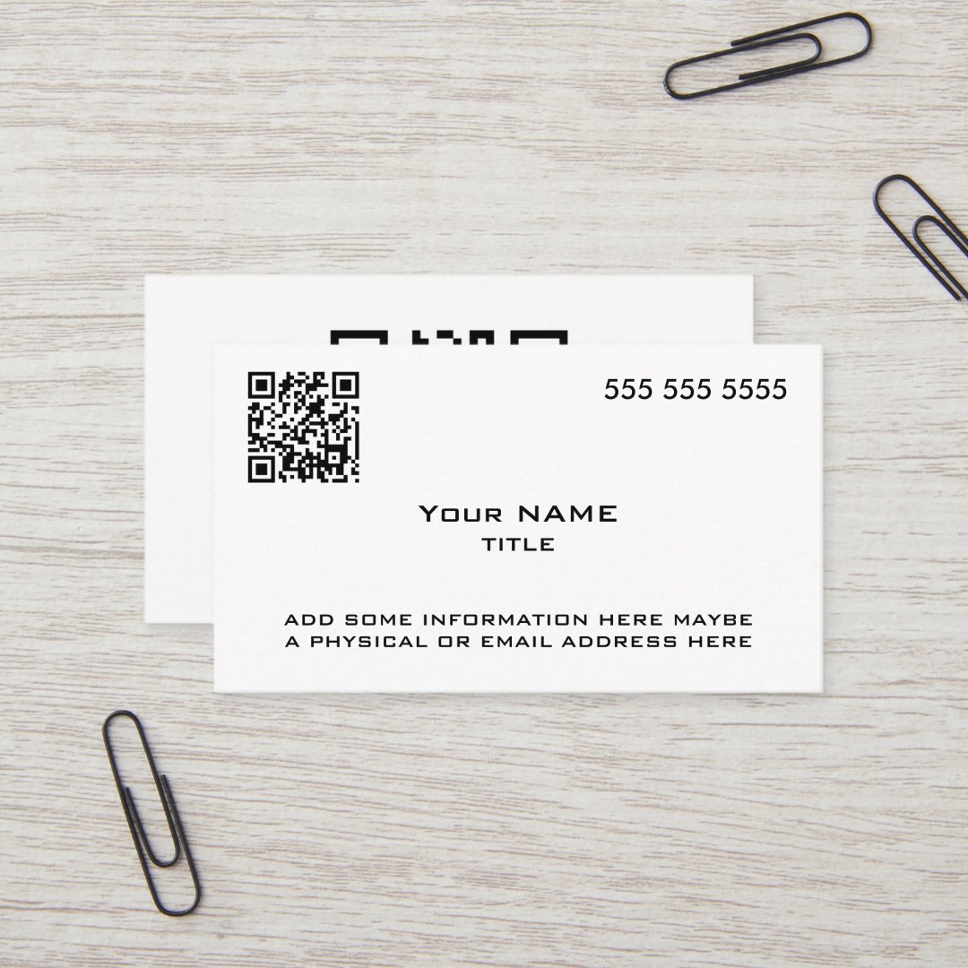 Custom QR Code Modern Business Card | Zazzle