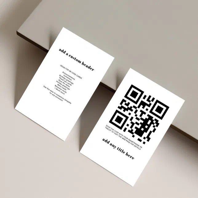 Custom QR Code Modern Trendy Budget Card | Zazzle