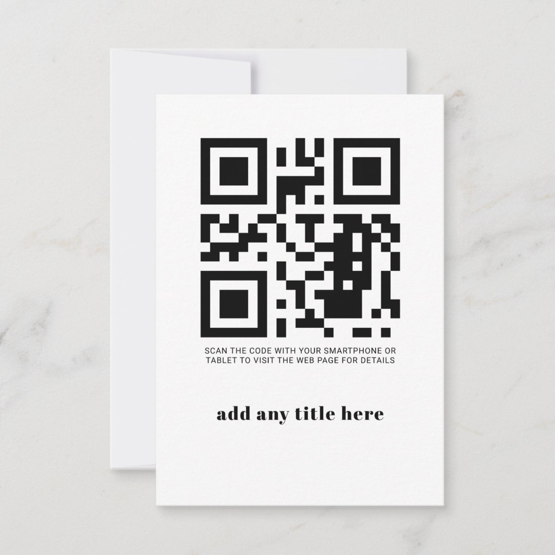 Custom QR Code Modern Trendy Invitation | Zazzle