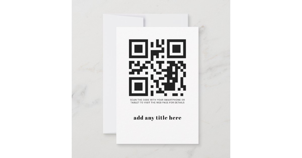 Custom QR Code Modern Trendy Invitation | Zazzle