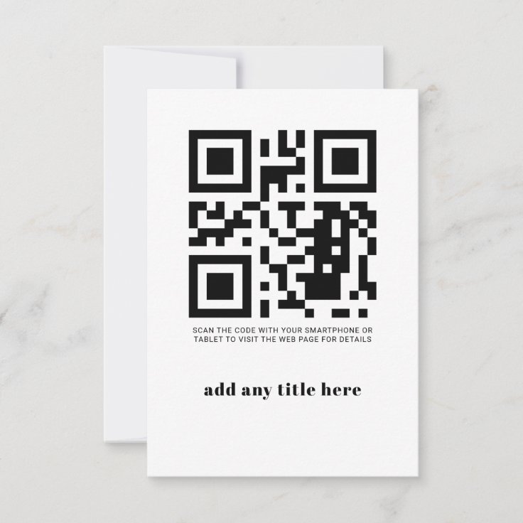 Custom QR Code Modern Trendy Invitation | Zazzle