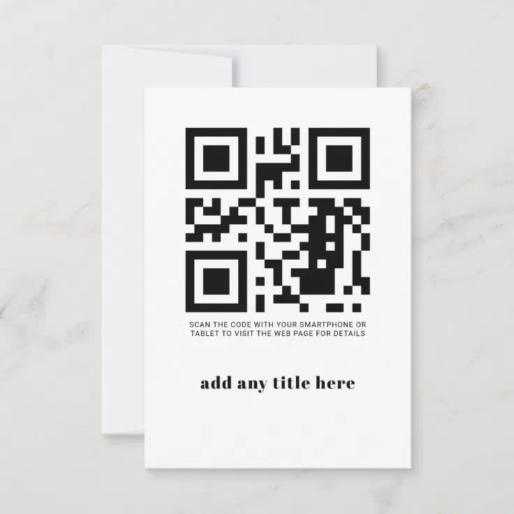 Custom QR Code Modern Trendy Invitation | Zazzle