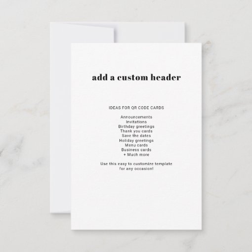 Custom QR Code Modern Trendy Invitation | Zazzle