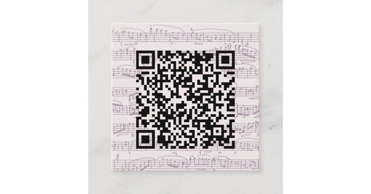 Custom QR Code Music Notes Frame Wedding | Zazzle