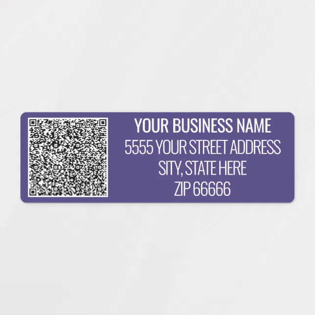 Custom QR Code Name Address Labels Template | Zazzle