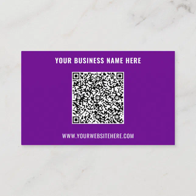 Custom QR Code Name Website Colors Business Card | Zazzle