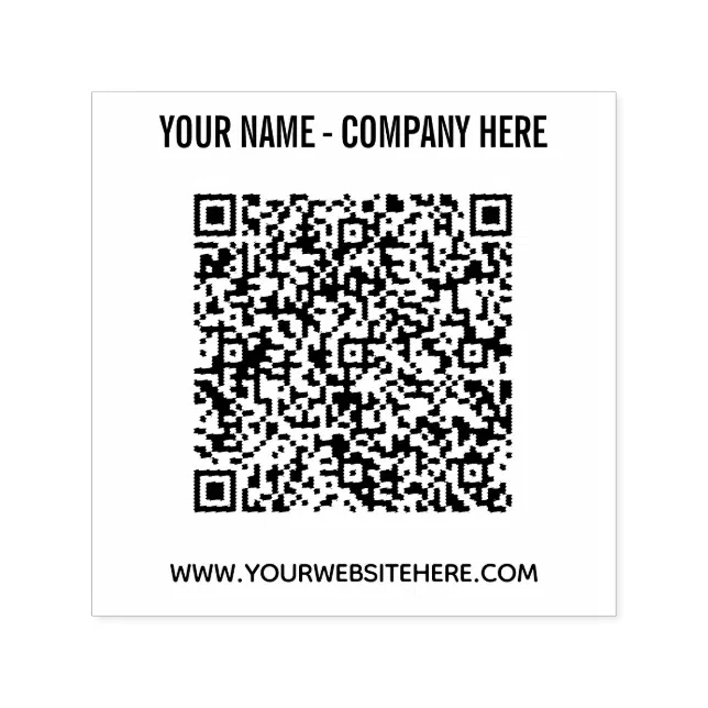 Custom QR Code Name Website Personalized Stamp | Zazzle