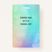 Custom QR Code Pastel Rainbow VIP All Access Badge | Zazzle