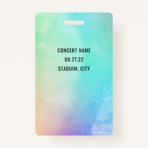 Custom QR Code Pastel Rainbow VIP All Access Badge | Zazzle