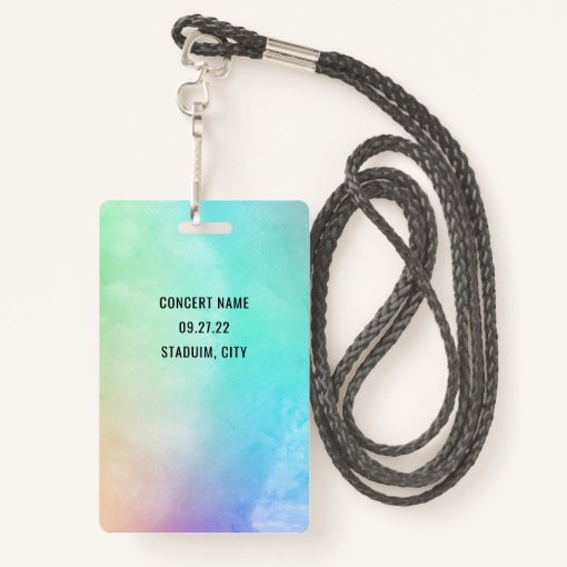 Custom QR Code Pastel Rainbow VIP All Access Badge | Zazzle