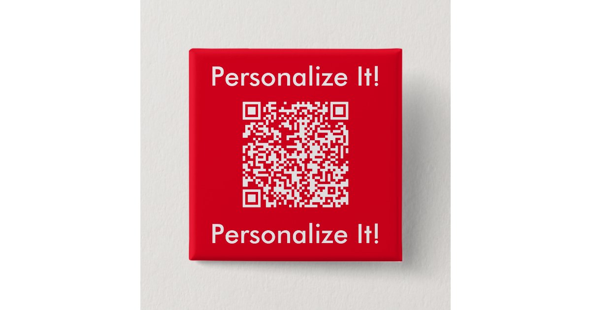 Custom Qr Code Red Button Zazzle
