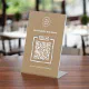 Custom QR Code Rustic Craft Business Menu Pedestal Sign | Zazzle