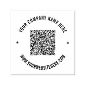 Custom QR Code Scan Info and Your Name Text Stamp | Zazzle