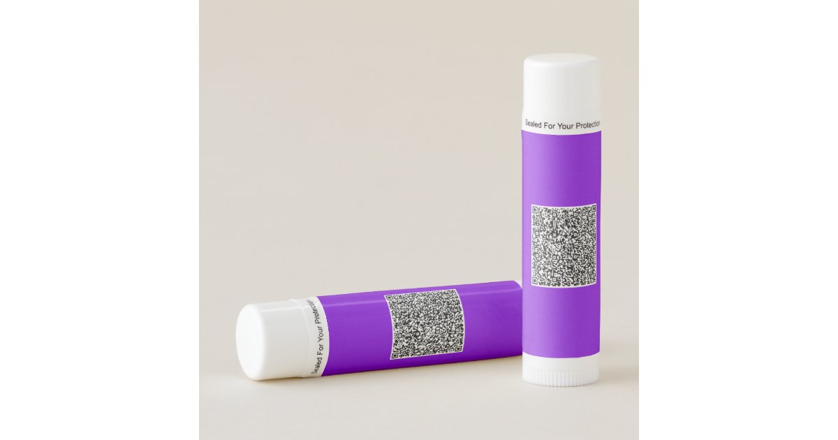 Custom QR Code Scan Info Lip Balm Gift Your Colors | Zazzle