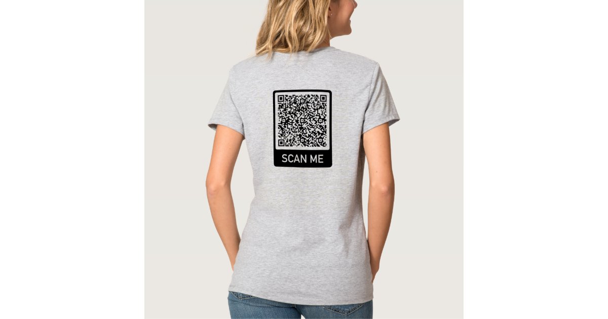 Custom QR Code Scan Info Personalized T-Shirt | Zazzle