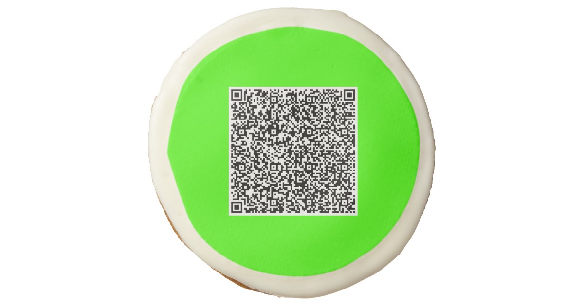 Custom QR Code Scan Info Sugar Cookie Choose Color | Zazzle