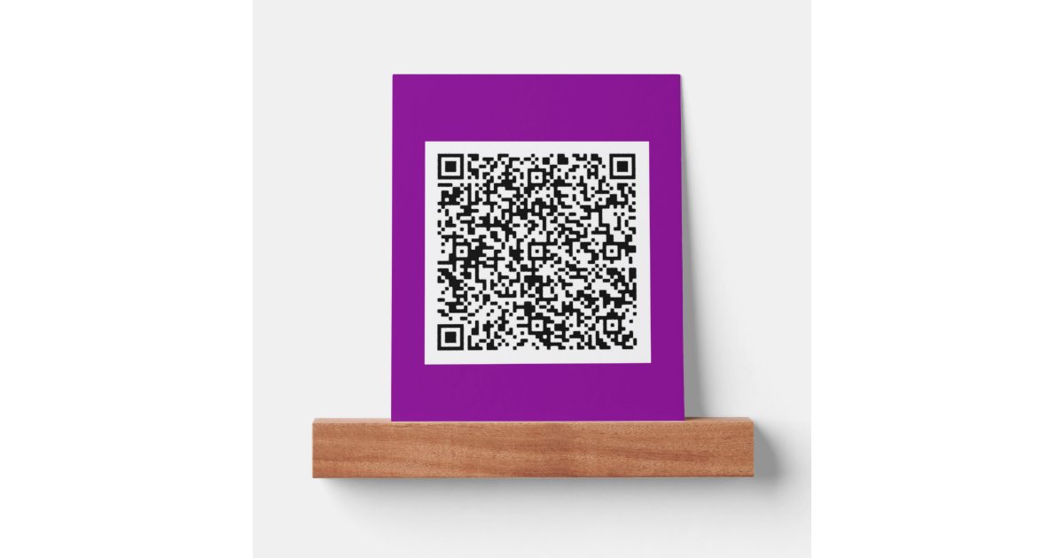 Custom QR Code Scan Info Your Colors Ledge Gift | Zazzle