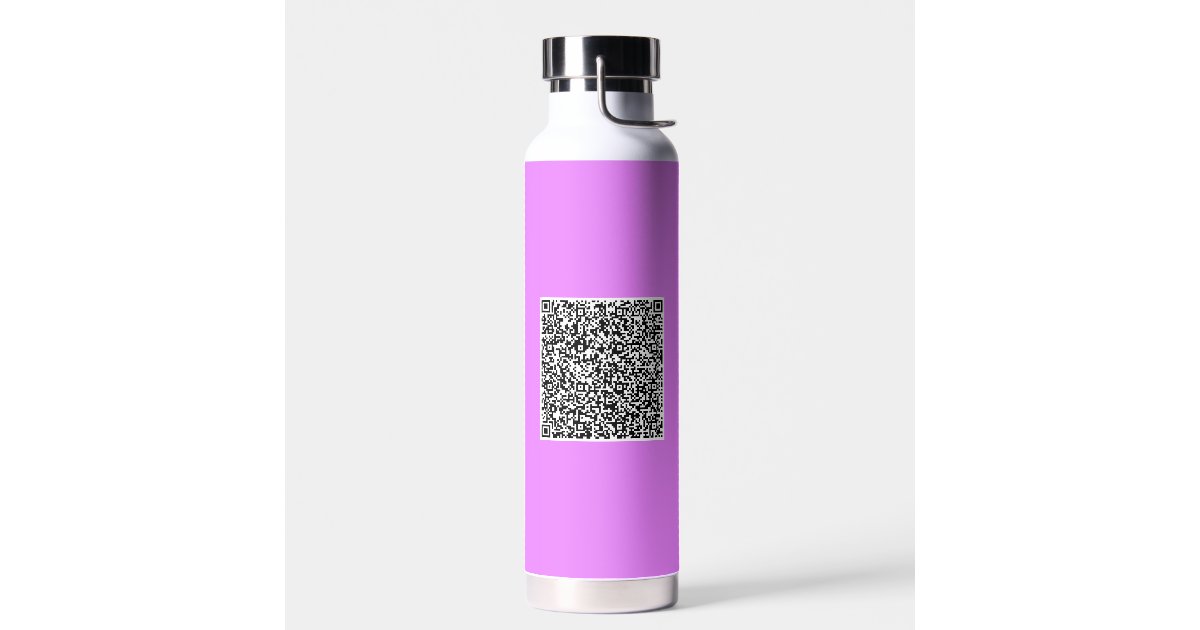 Custom QR Code Scan Info Your Colors Water Bottle | Zazzle