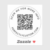 Custom QR code Scan me for more info Sticker | Zazzle