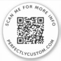 Custom QR code Scan me for more info Sticker | Zazzle