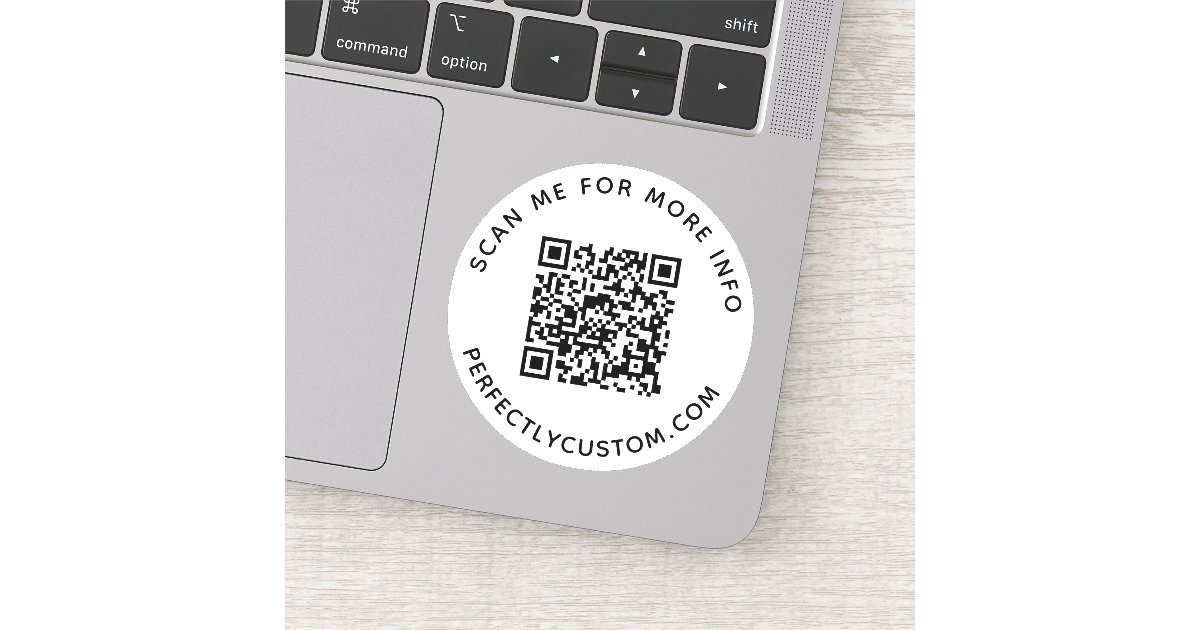 Custom QR code Scan me for more info Sticker | Zazzle