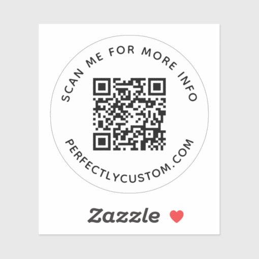 Custom QR code Scan me silver gray border Sticker | Zazzle