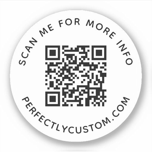 Custom QR code Scan me silver gray border Sticker | Zazzle