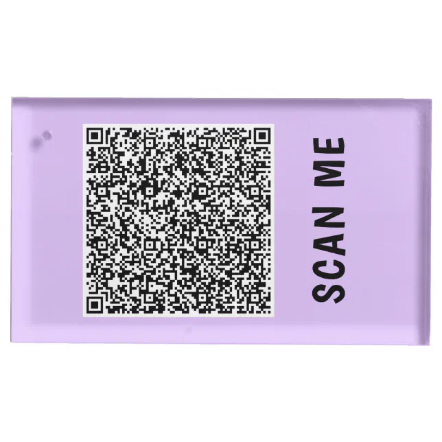 Custom QR Code Scan Place Card Holder Template | Zazzle
