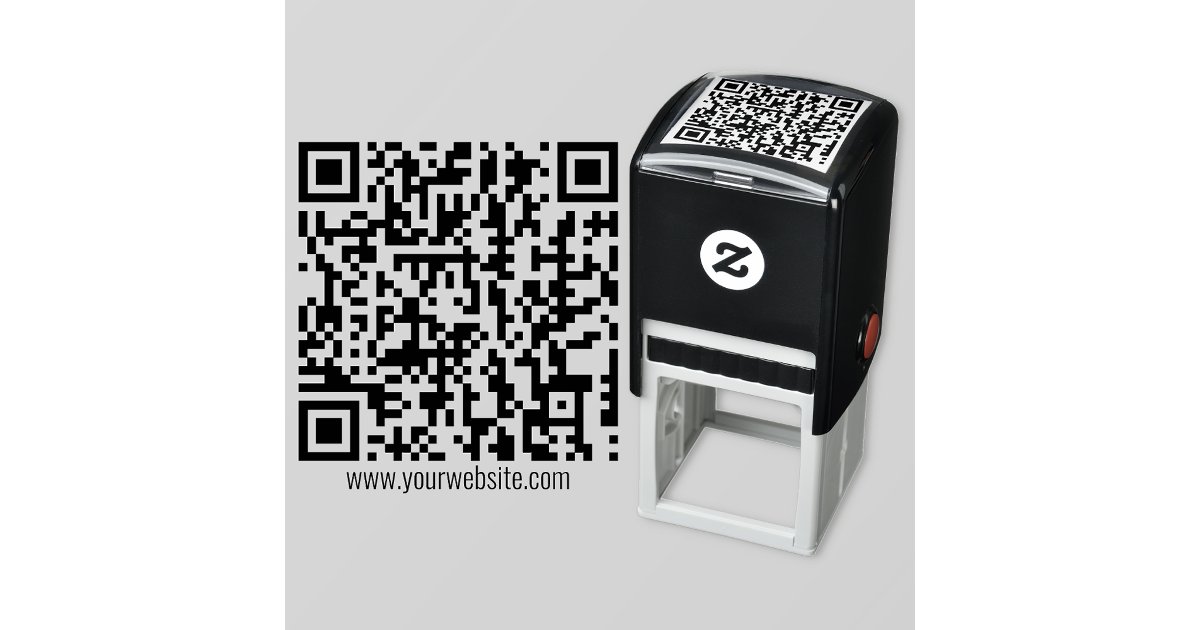 Custom QR Code Self-inking Stamp | Zazzle