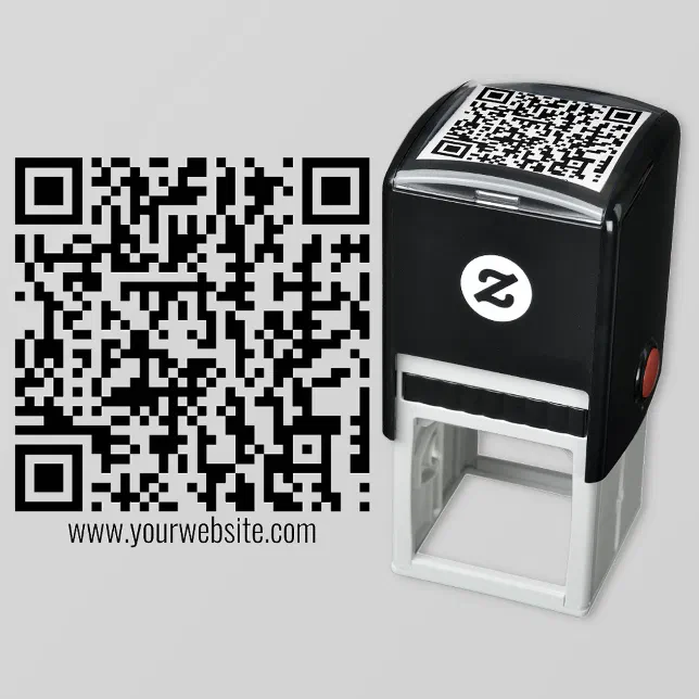 Custom QR Code Self-inking Stamp | Zazzle