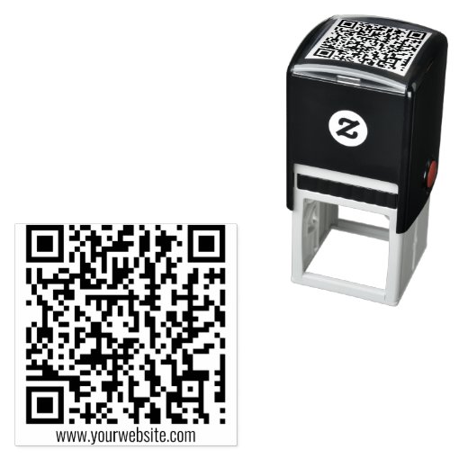 Custom QR Code Self-inking Stamp | Zazzle