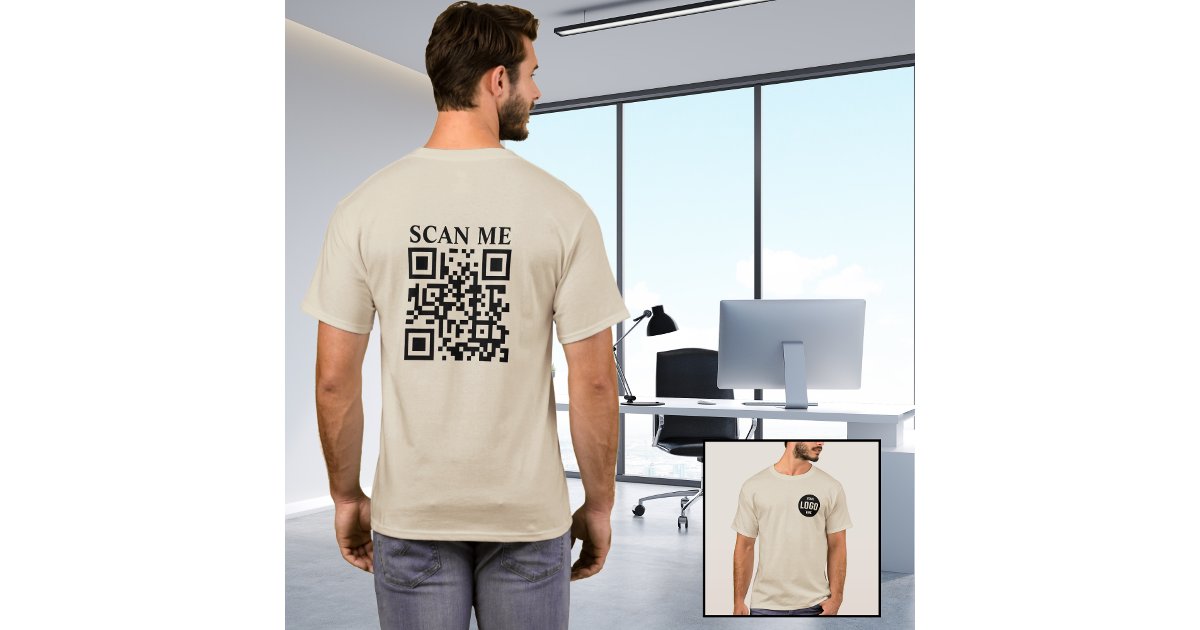 Custom QR Code Shirts: Promote Your Business Logo T-Shirt | Zazzle