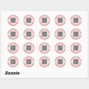 Custom QR Code Shop Sticker | Zazzle