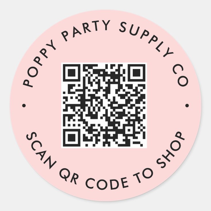 Custom QR Code Shop Sticker | Zazzle