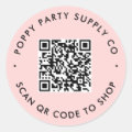 Custom QR Code Shop Sticker | Zazzle