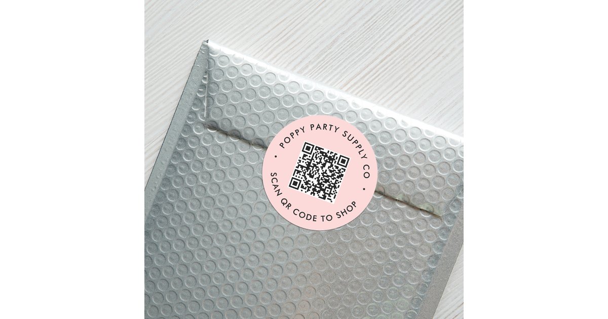 Custom QR Code Shop Sticker | Zazzle